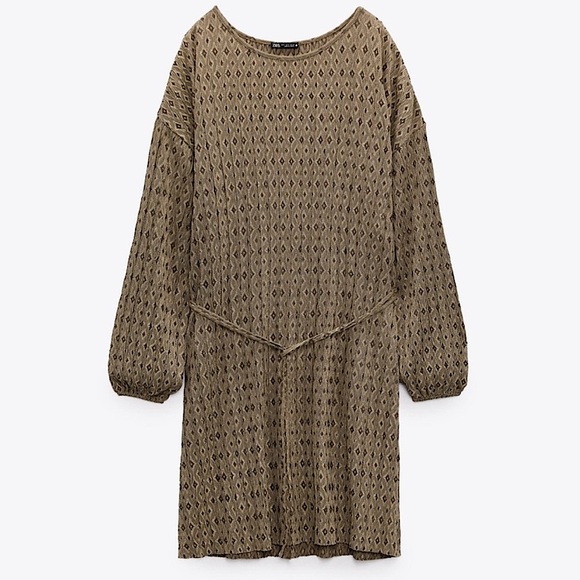 Zara | Dresses | Zara Balloon Sleeve Mini Dress | Poshmark